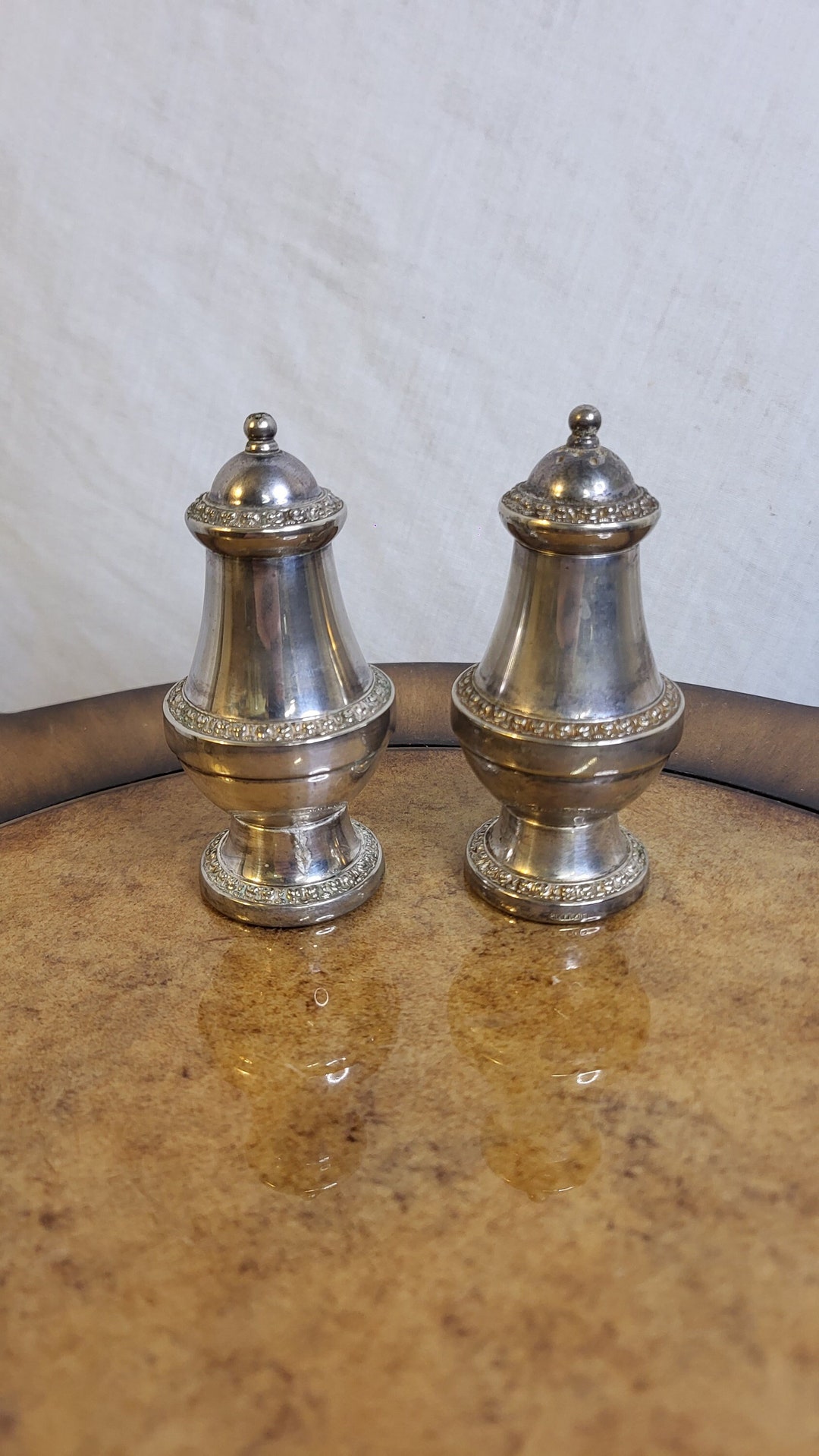 Silver Plated Salt and Pepper Shakers - Etsy