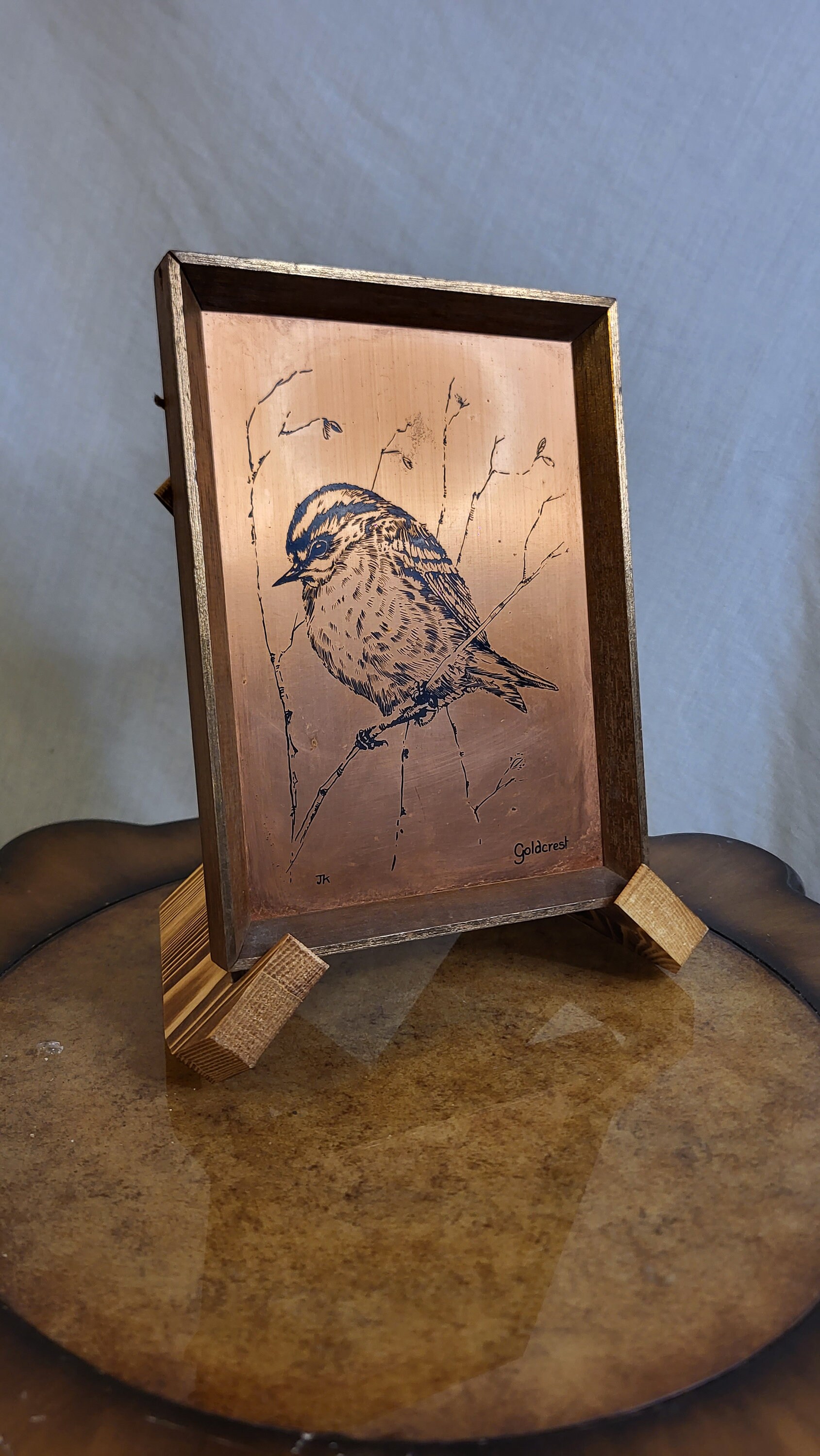 Vintage Coppercraft Copper Etching of Goldcrest Bird - Etsy