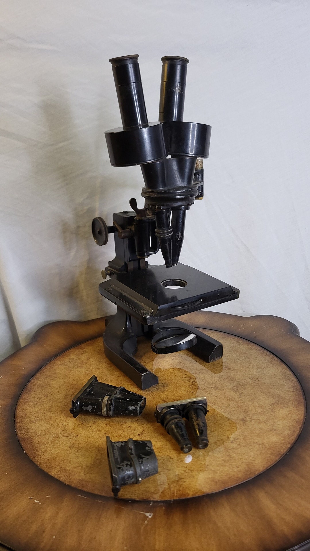 Antique Early 20th Century Microscope, in a Mahogany Case - Etsy