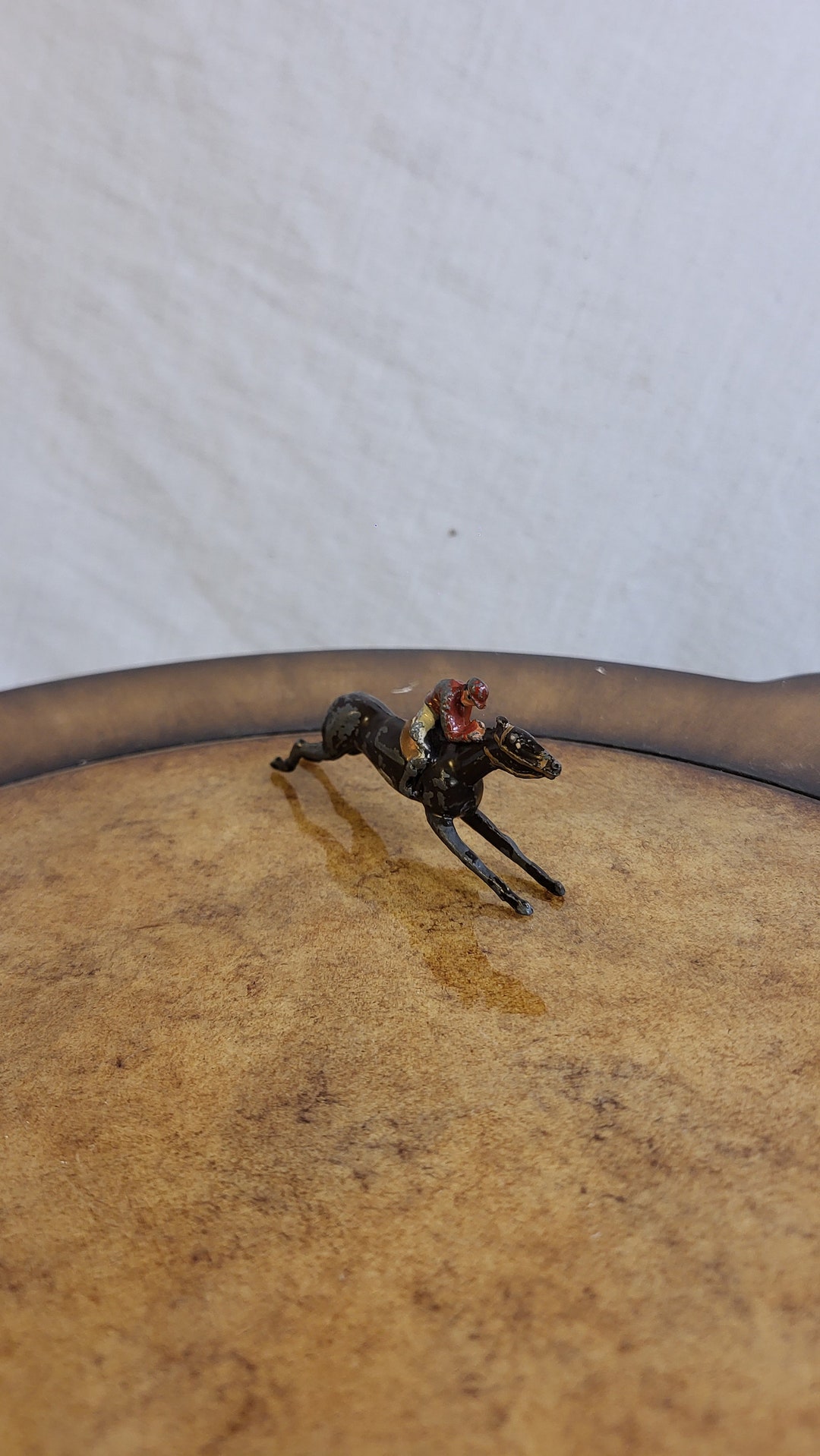 Vintage Chad Valley Metal Race Horse - Etsy