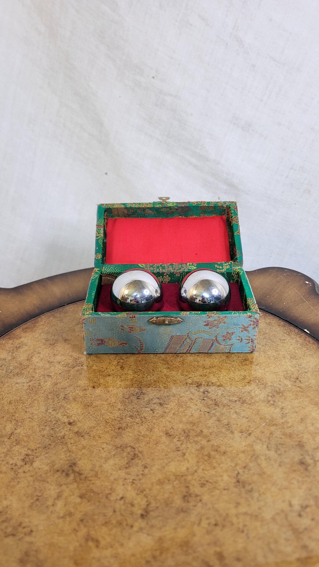 Vintage Chinese Metal Baoding Balls With Green Box - Etsy