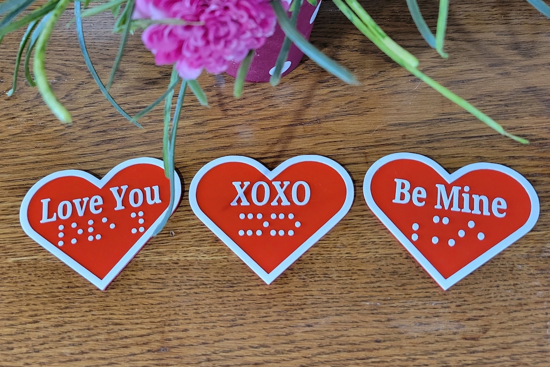 Tactile Braille Conversation Hearts Valentines Blind Gift Child or ...