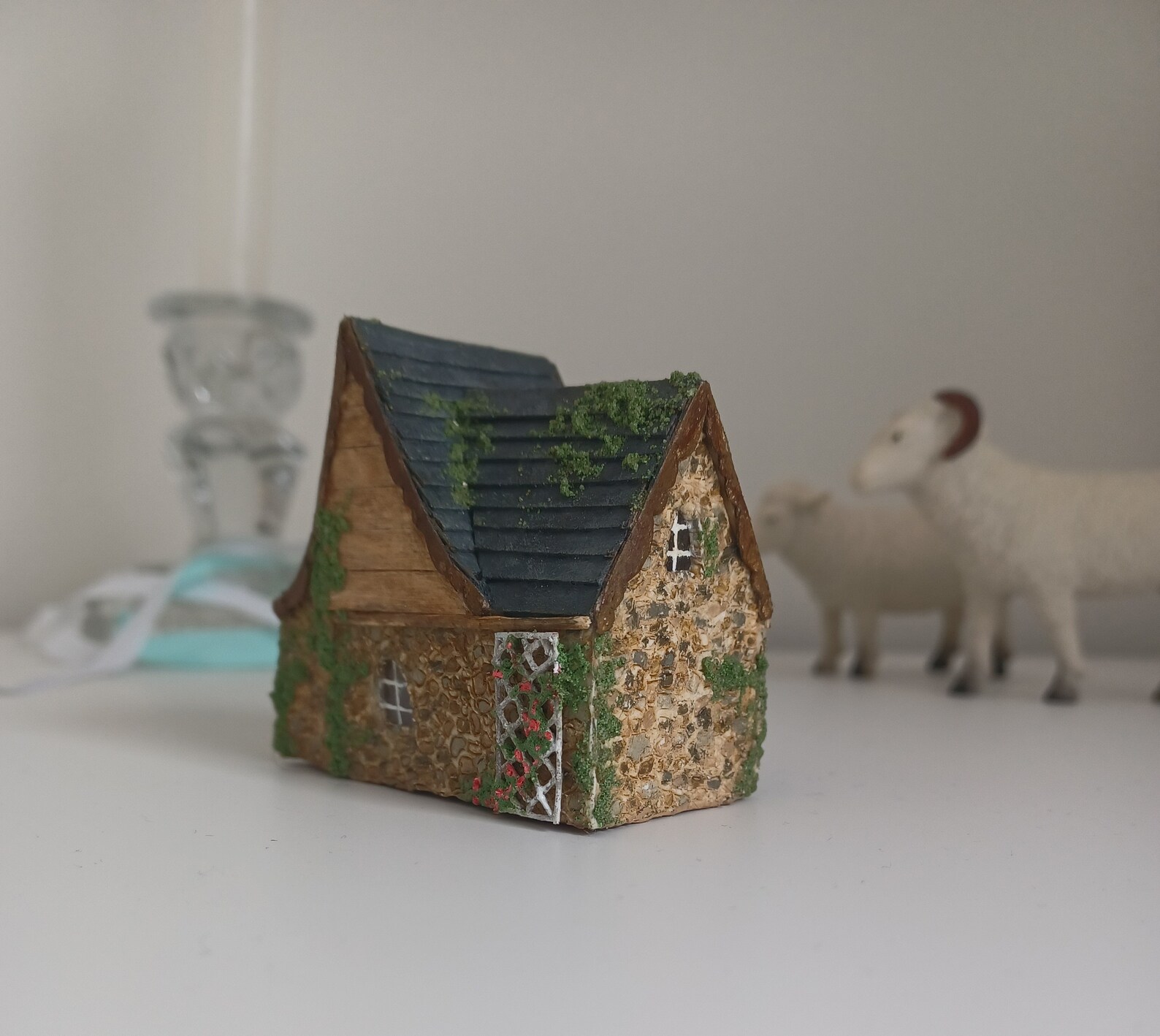 Miniature House Stone Cottage Model Diorama 132th Scale - Etsy