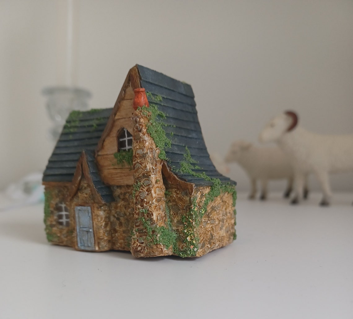 Miniature House Stone Cottage Model Diorama 132th Scale - Etsy