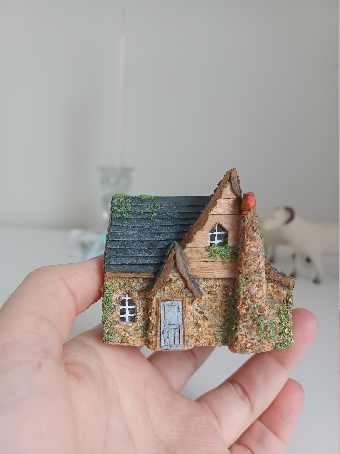 Miniature House Stone Cottage Model Diorama 132th Scale - Etsy
