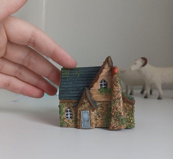 Miniature House Stone Cottage Model Diorama | Etsy