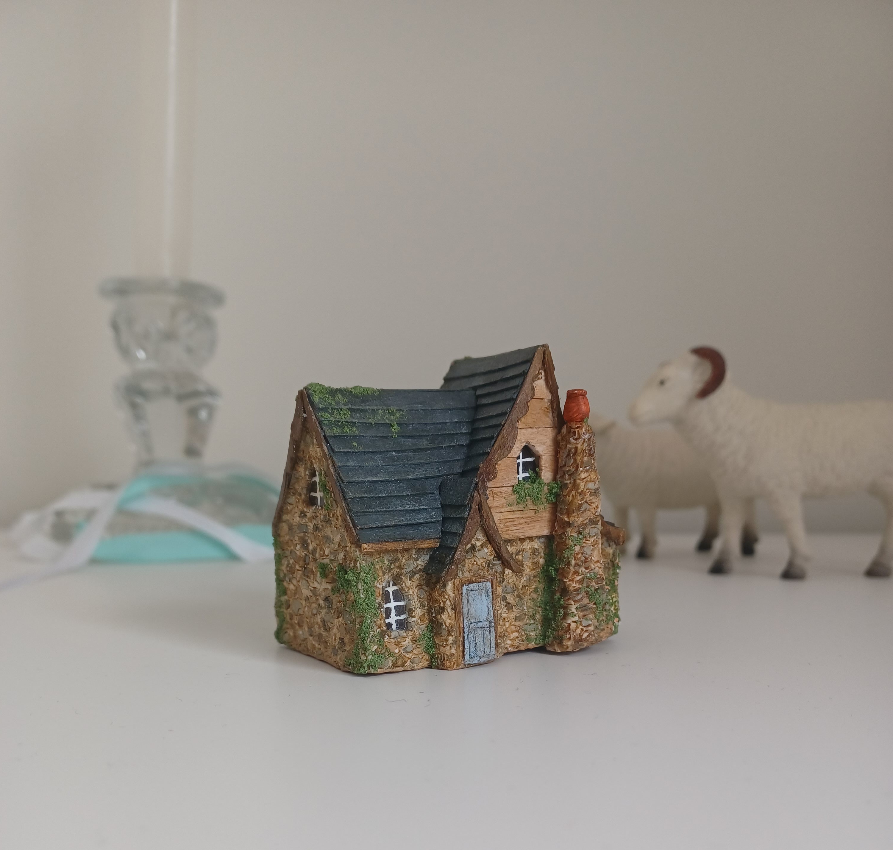 Miniature House Stone Cottage Model Diorama 132th Scale - Etsy