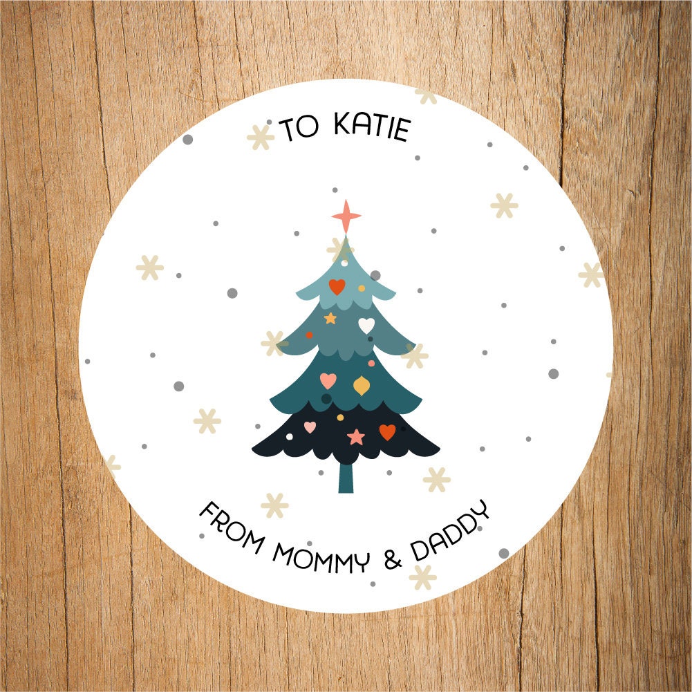 25 Personalised Christmas Labels Christmas Gift Labels - Etsy UK