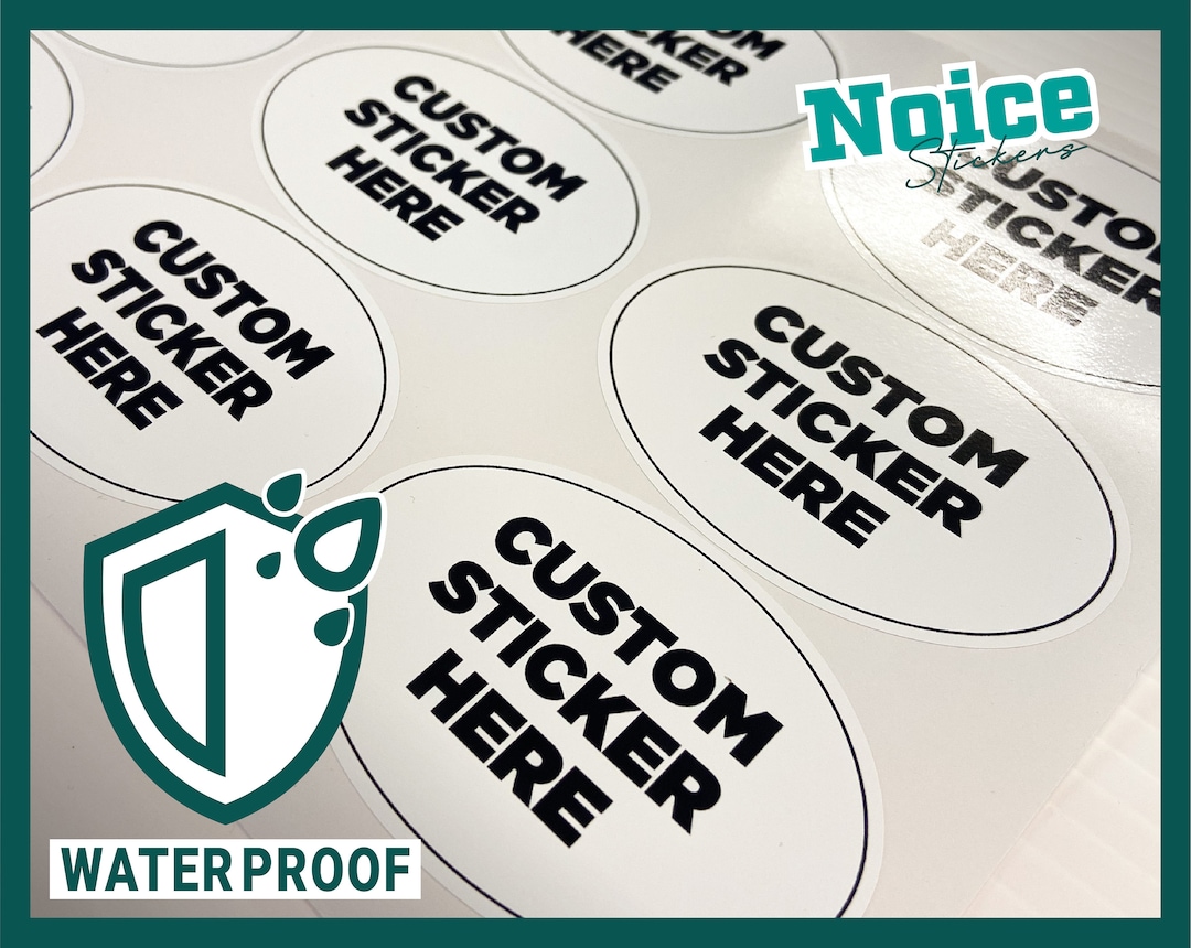 Custom, Add Your Design Oval Stickers // WATERPROOF - Etsy