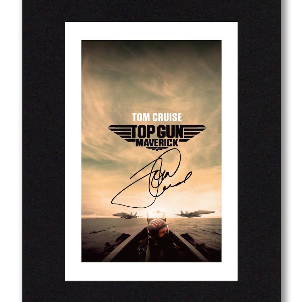 Tom Cruise Mounted Autograph Signed Top Gun Photo Top Gun 2 Maverick ...