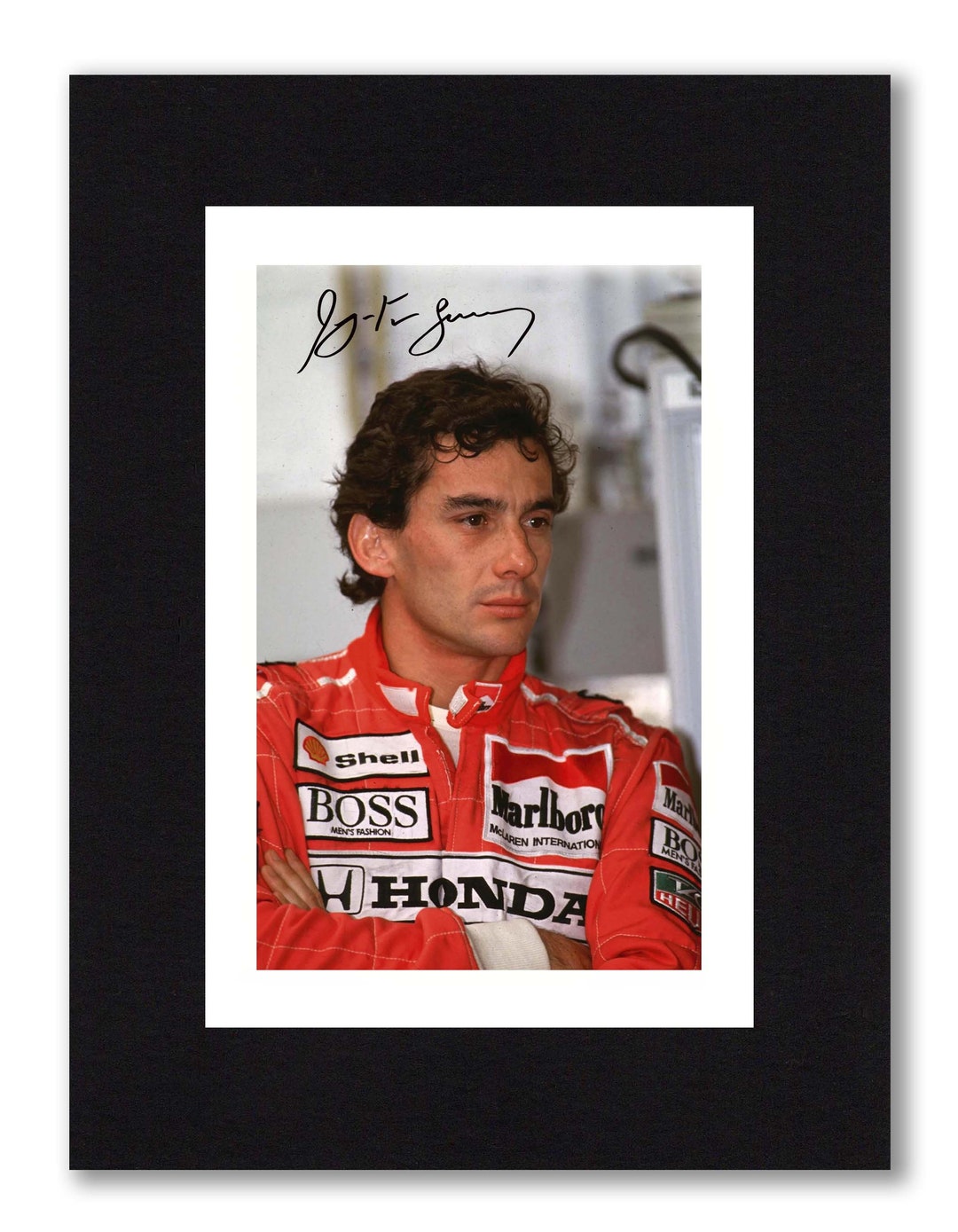 F1 Ayrton Senna 8 X 6 Inch Mounted Autograph Signed Formula - Etsy