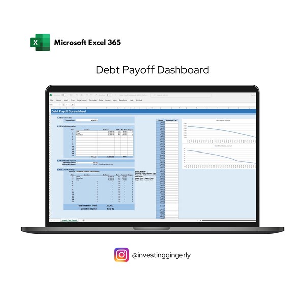 Pay off Excel Template - Etsy
