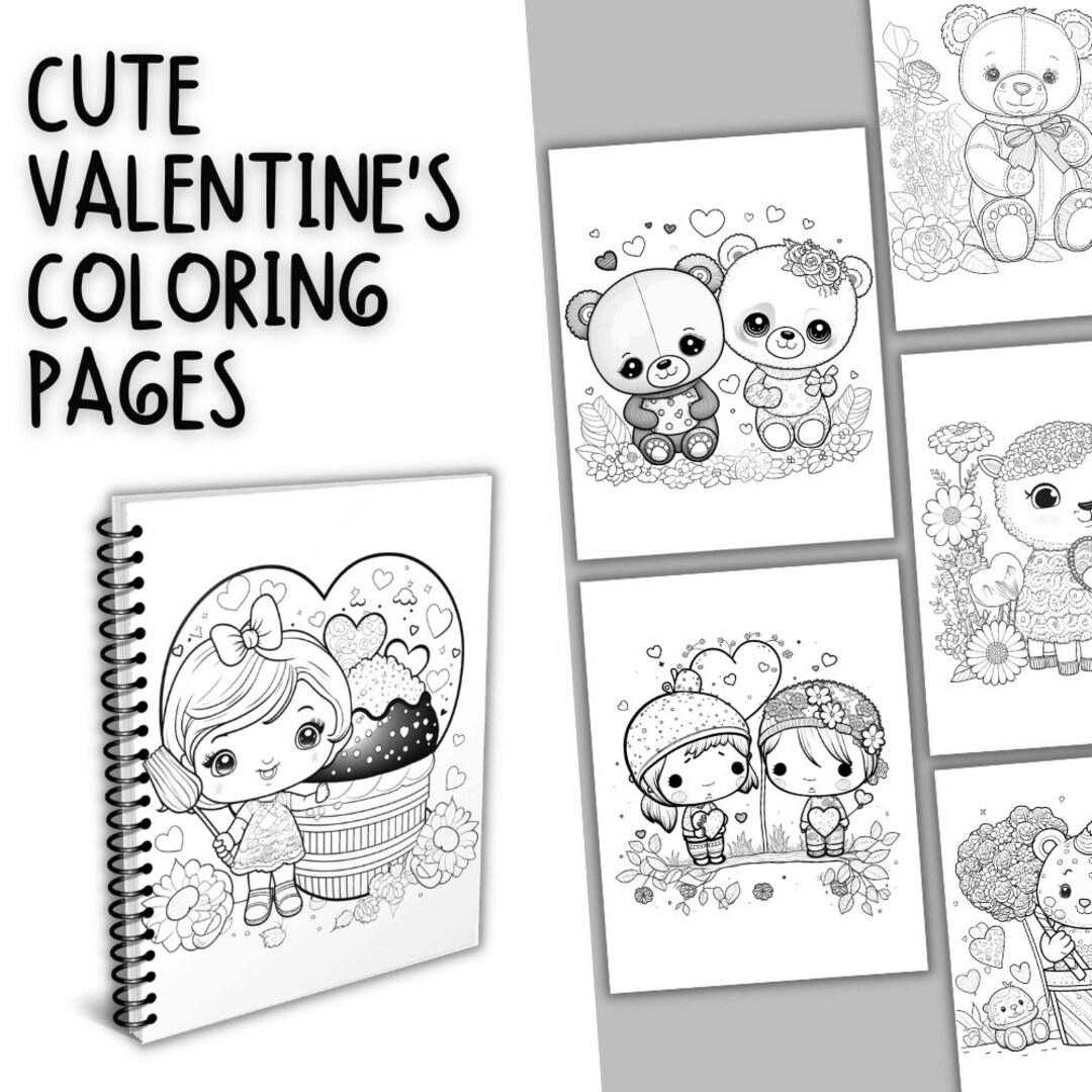 Valentines Coloring Pages, Printable Art, Love Coloring Pages, Art Book ...