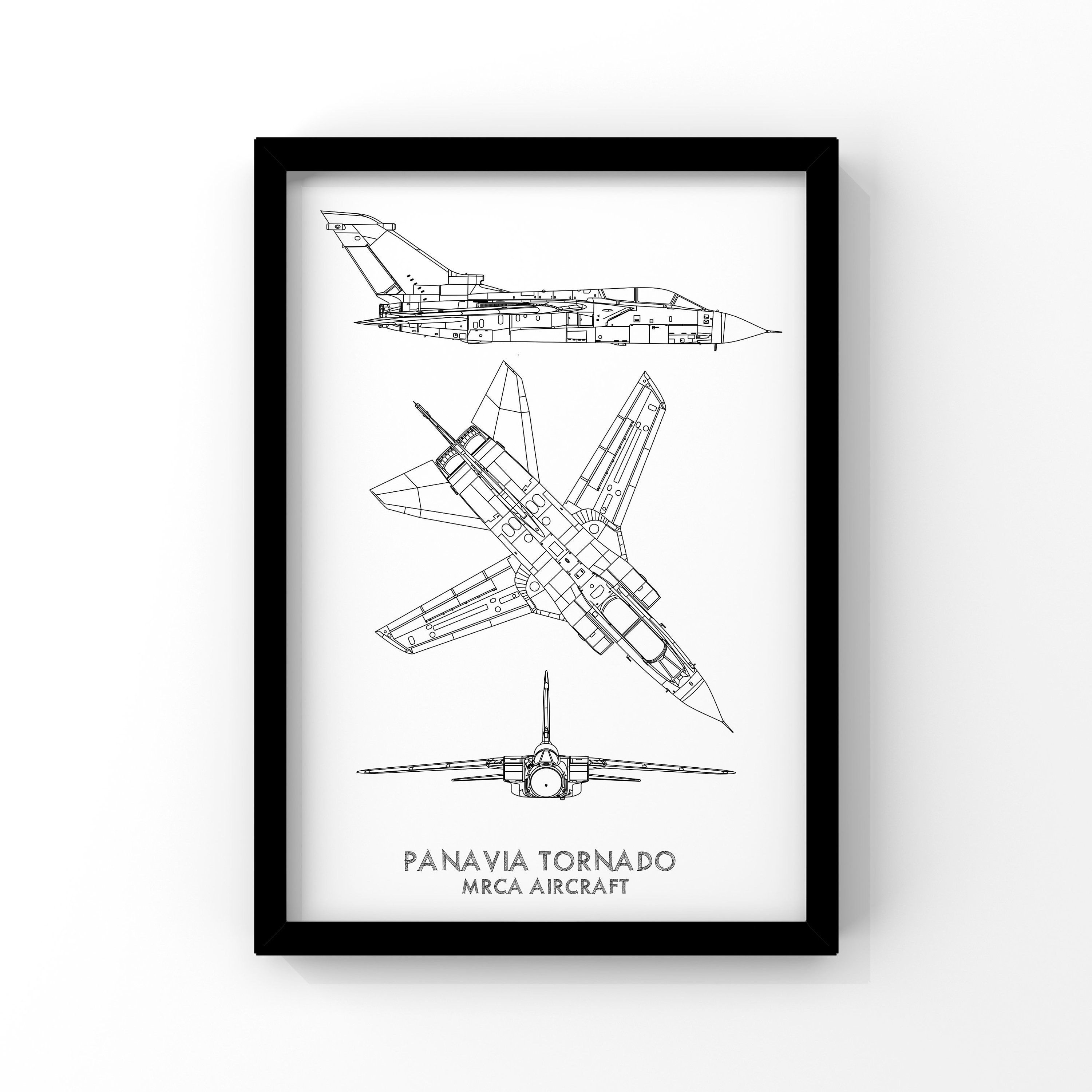 Panavia Tornado (MRCA) Combat Aircraft Blueprint | SVG Graphic | Print ...