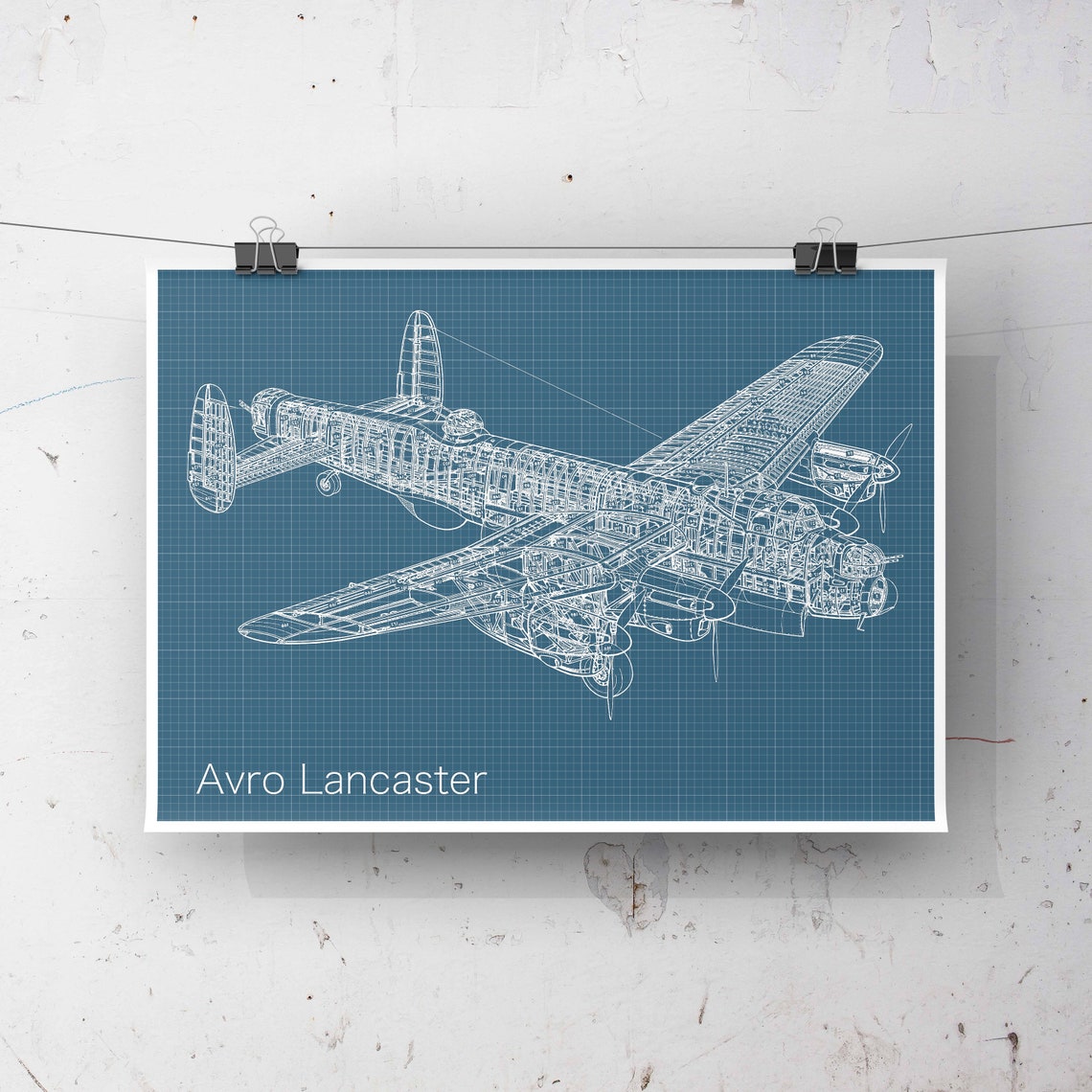 Avro Lancaster SVG Blueprint Graphic Poster | Print | Digital Download ...