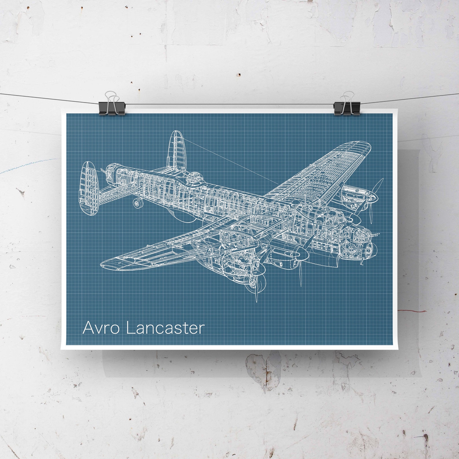 Avro Lancaster SVG Blueprint Graphic Poster | Print | Digital Download ...