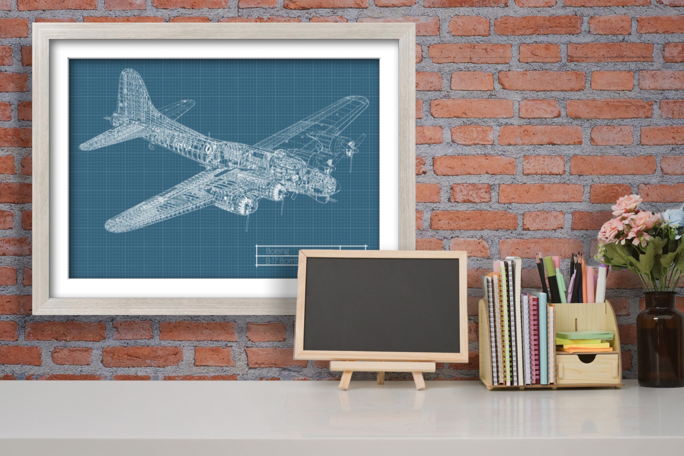 Boeing B-17 Flying Fortress Blueprint SVG Graphic Print, Instant ...