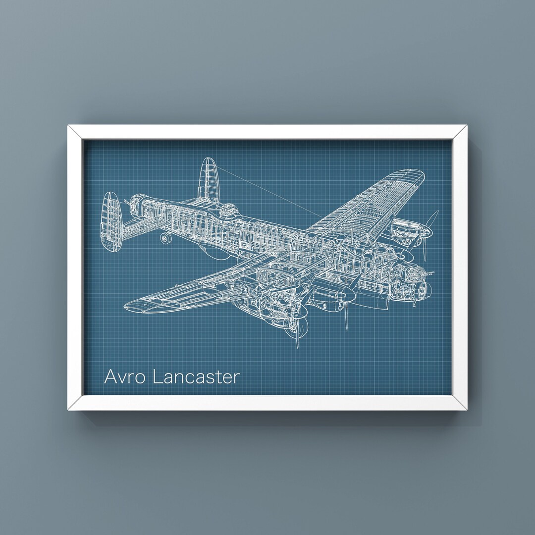 Avro Lancaster SVG Blueprint Graphic Poster | Print | Digital Download ...