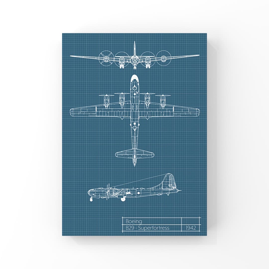 Boeing B29 Wall Art, B29 Superfortress Poster, B29 Bomber Aircraft ...