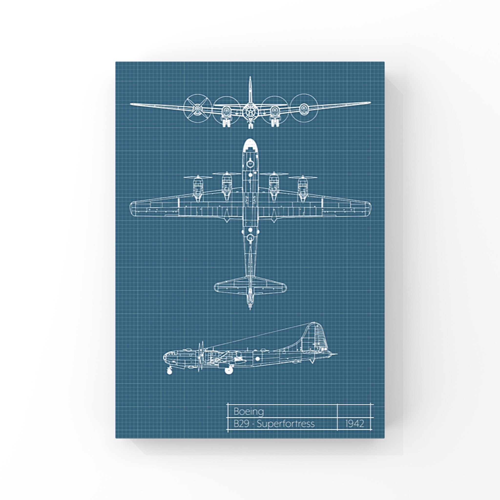 Boeing B29 Wall Art, B29 Superfortress Poster, B29 Bomber Aircraft ...