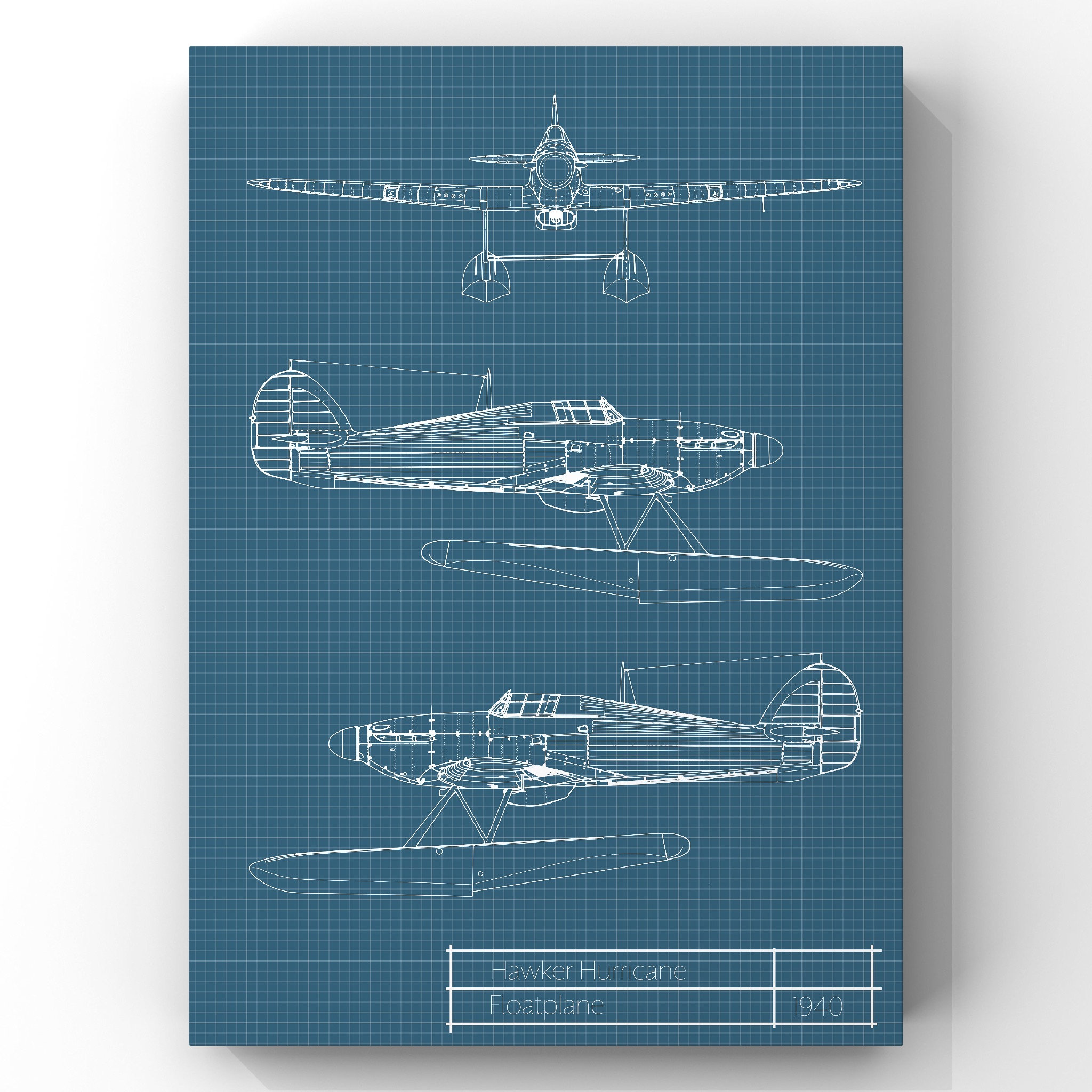 Hawker Hurricane Floatplane - Seaplane Fighter Plane Aircraft Blueprint ...