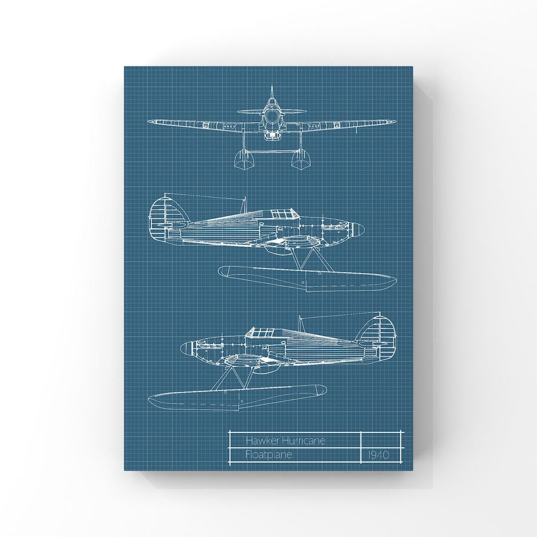 Hawker Hurricane Floatplane - Seaplane Fighter Plane Aircraft Blueprint ...