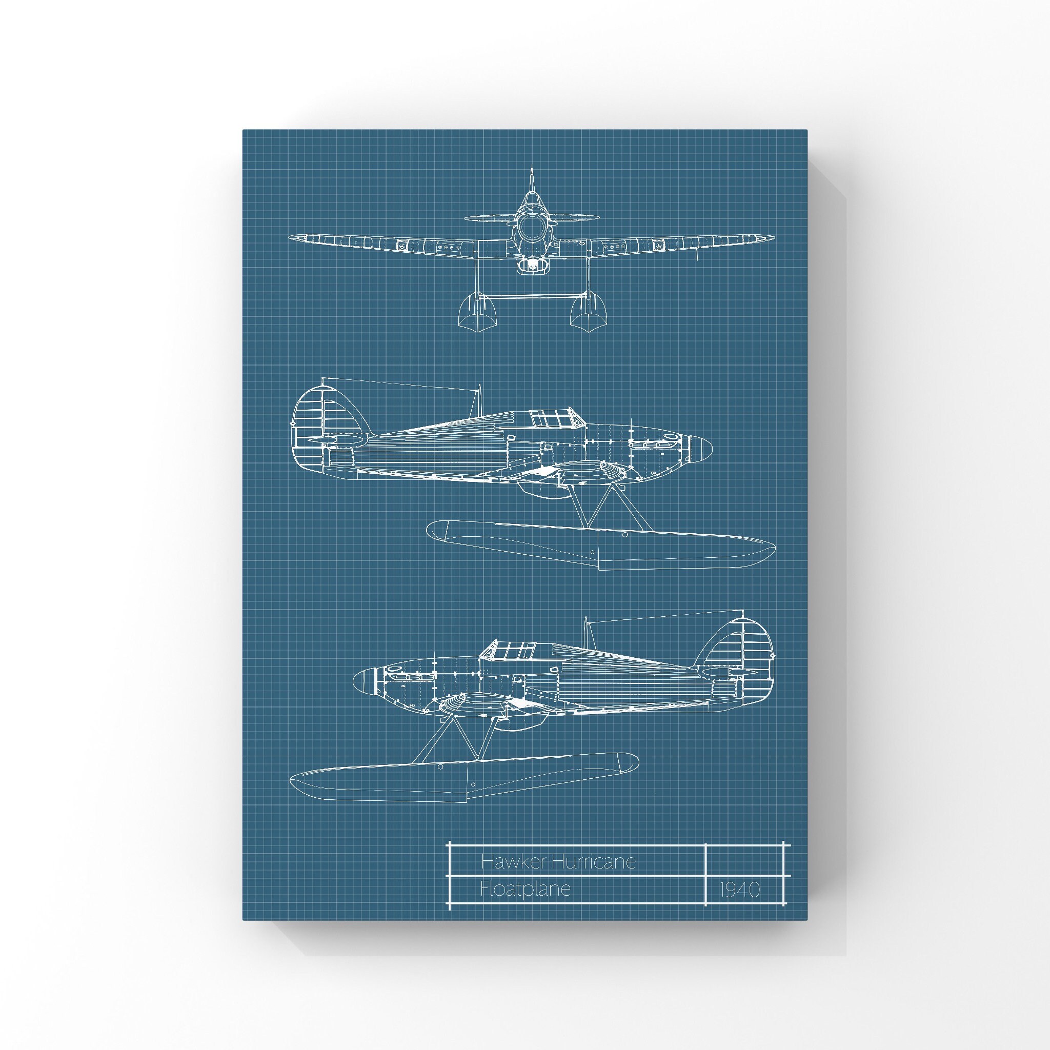 Hawker Hurricane Floatplane - Seaplane Fighter Plane Aircraft Blueprint ...