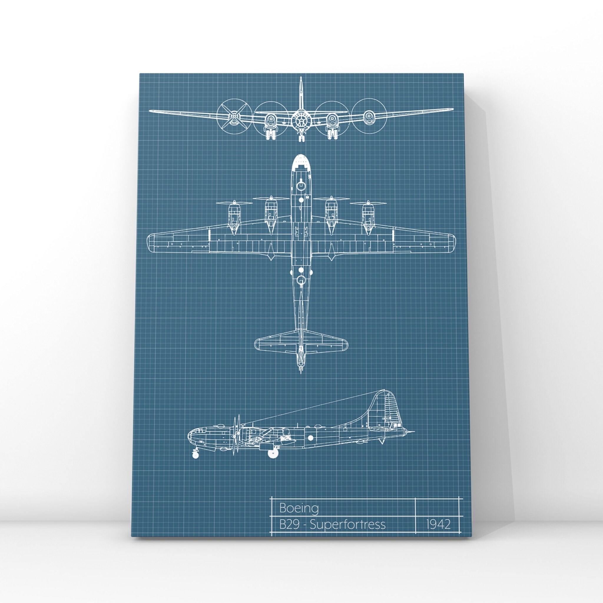 Boeing B29 Wall Art, B29 Superfortress Poster, B29 Bomber Aircraft ...