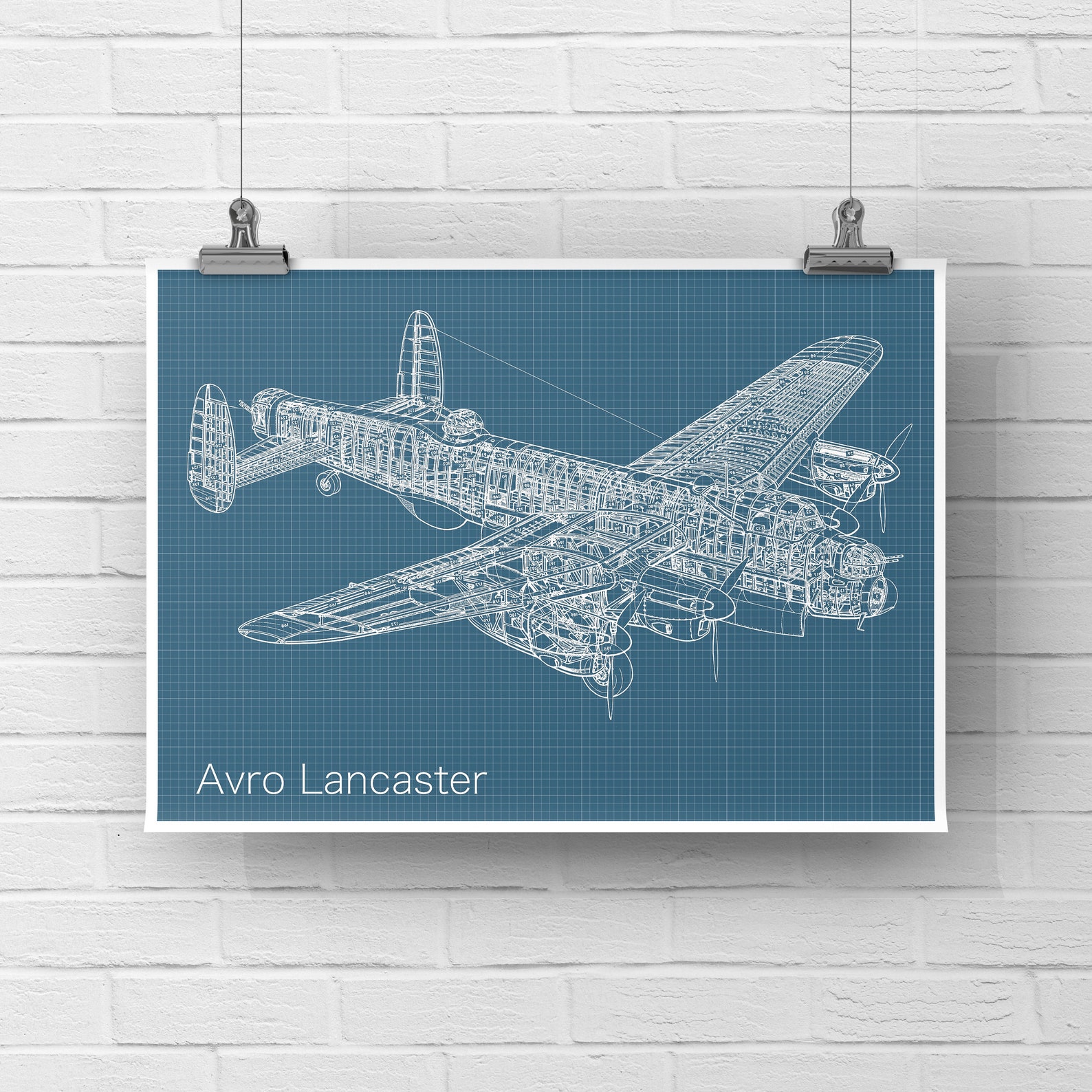 Avro Lancaster SVG Blueprint Graphic Poster | Print | Digital Download ...