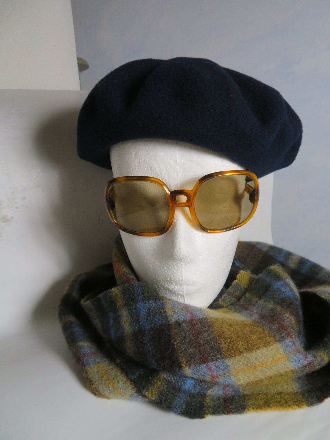 French Beret Navy Blue Beret 100% Boiled Wool Size 55 Cm S/meter Basque ...