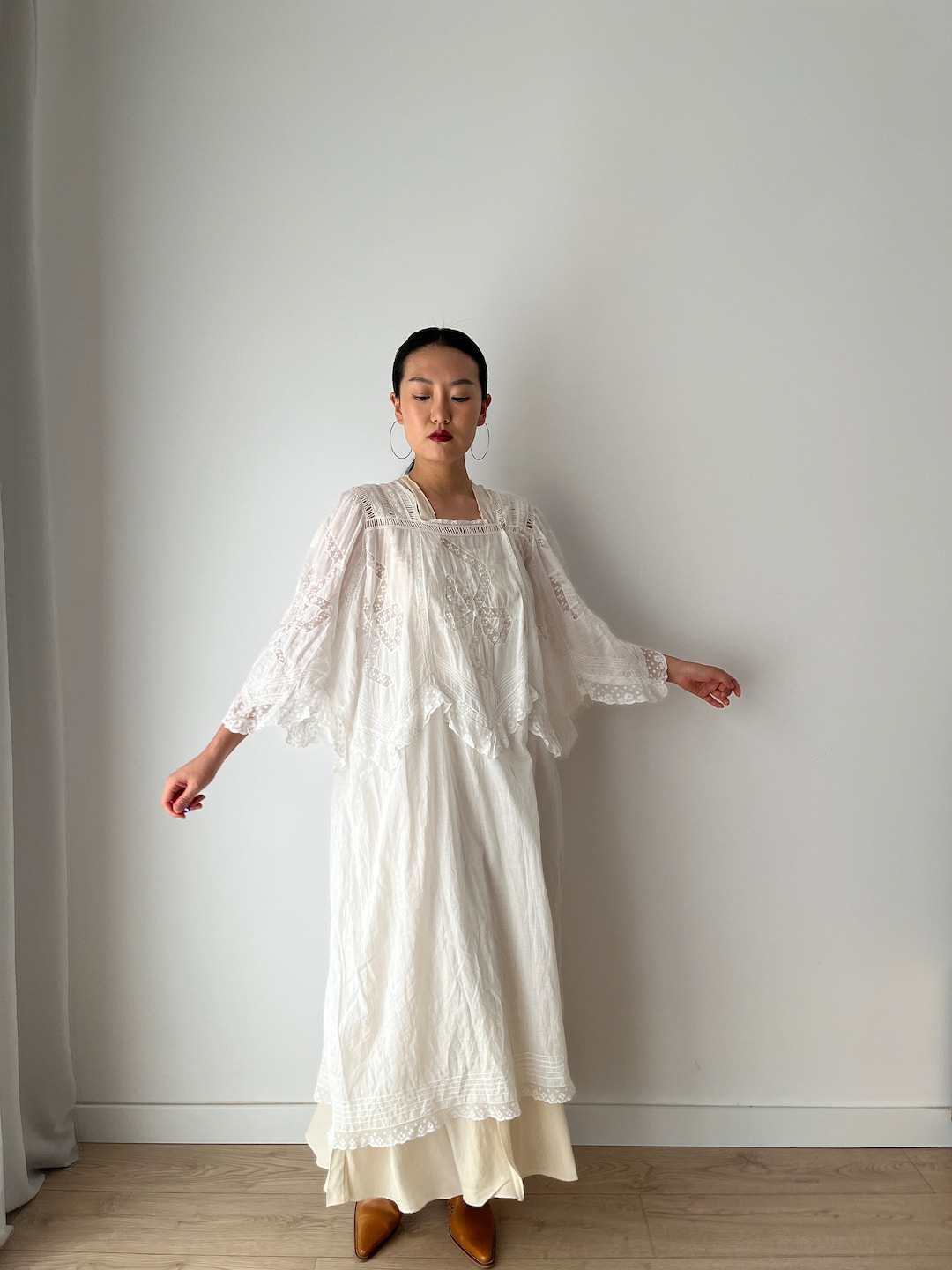 Antique 1800s Lace Renaissance Victorian Nightgown, Vintage French ...