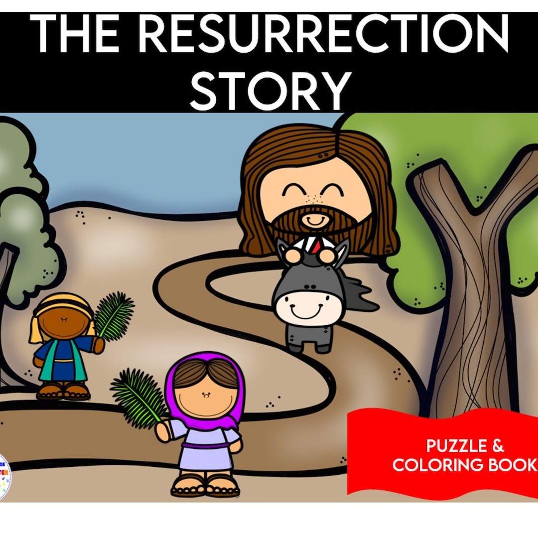 Jesus Resurrection Coloring Book and Puzzle | Easter Resurrection ...