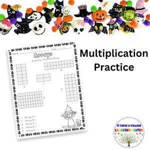 Halloween Math Worksheets Multiplication Activity Packet Fun Fall Third ...