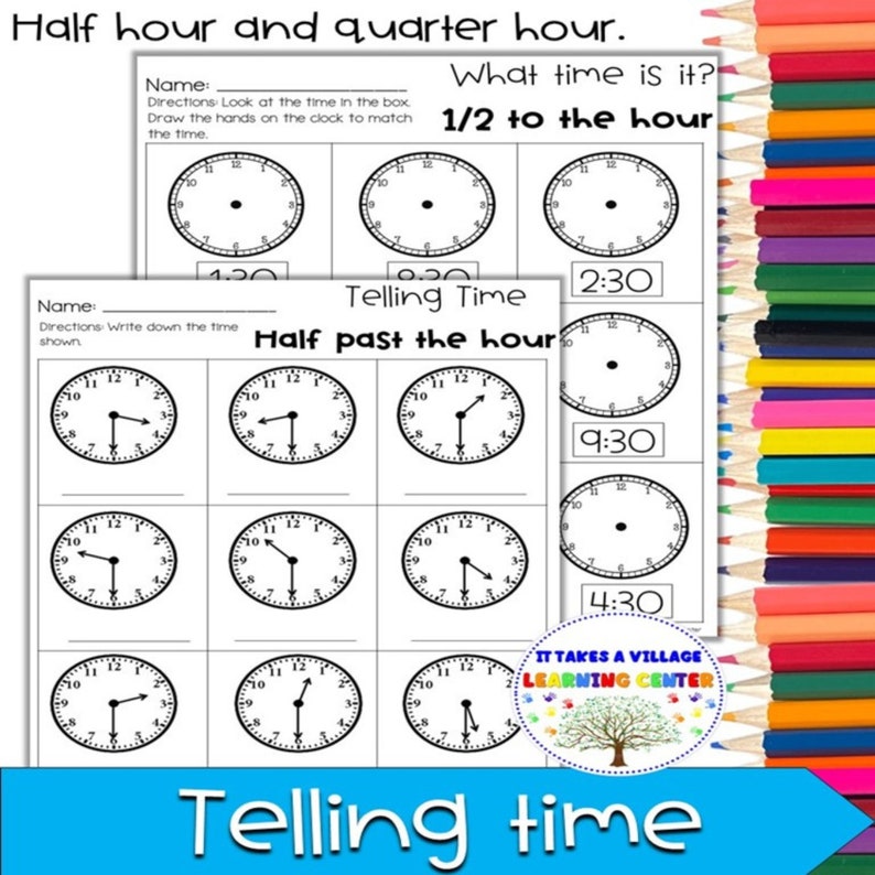 2nd Grade Math Worksheets: Geometry, Money, and Telling Time - Etsy
