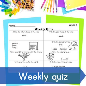 2nd Grade ELA Spiral Review Language Arts Worksheets Daily ELA Warm Ups ...