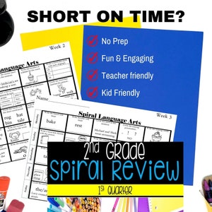 10 Weeks of Language Arts Morning Work Bell Ringers 2nd Grade ...