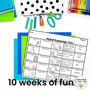 Second Grade Language Arts ELA Worksheet Bell Ringers Morning Work ELA ...