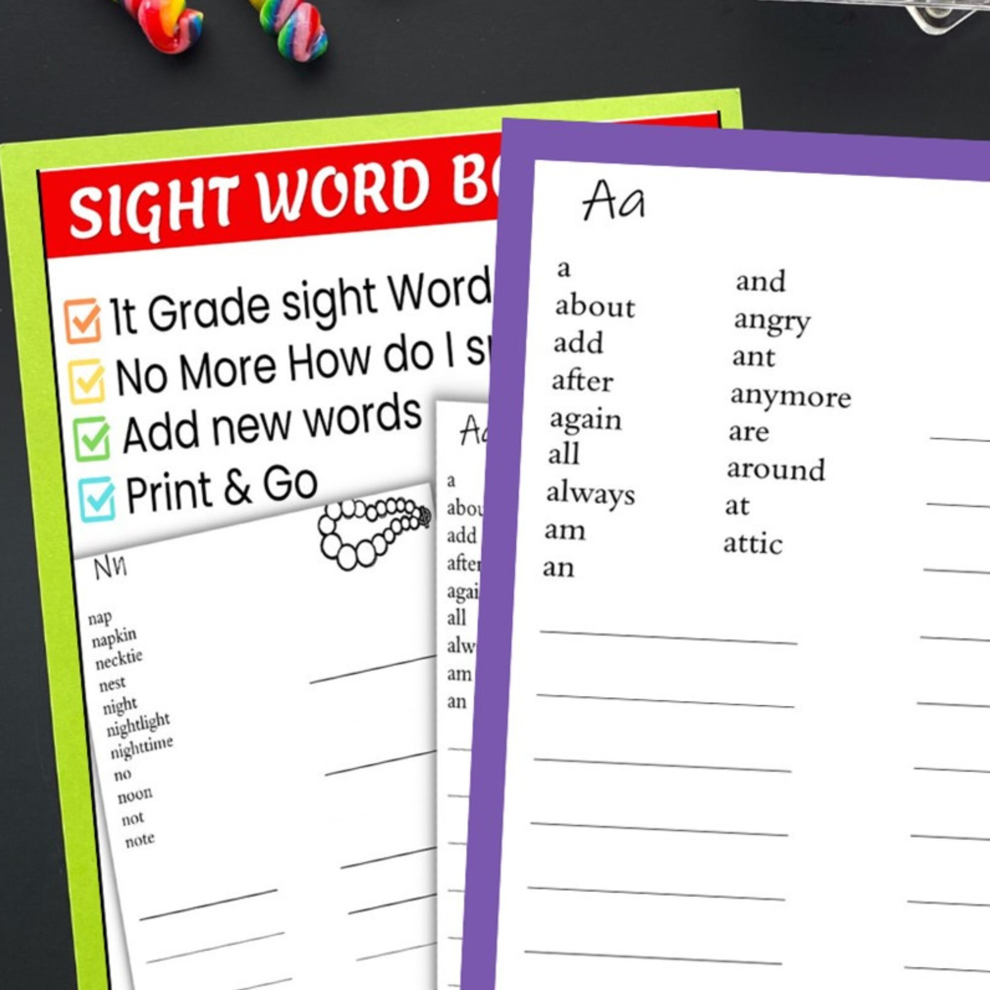 Sight Words Printable First Grade Worksheets First Grade Sight Words - Etsy