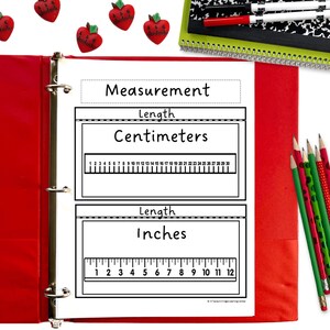 2nd Grade Math, Measurement Practice, Interactive Notebook, Measuring ...