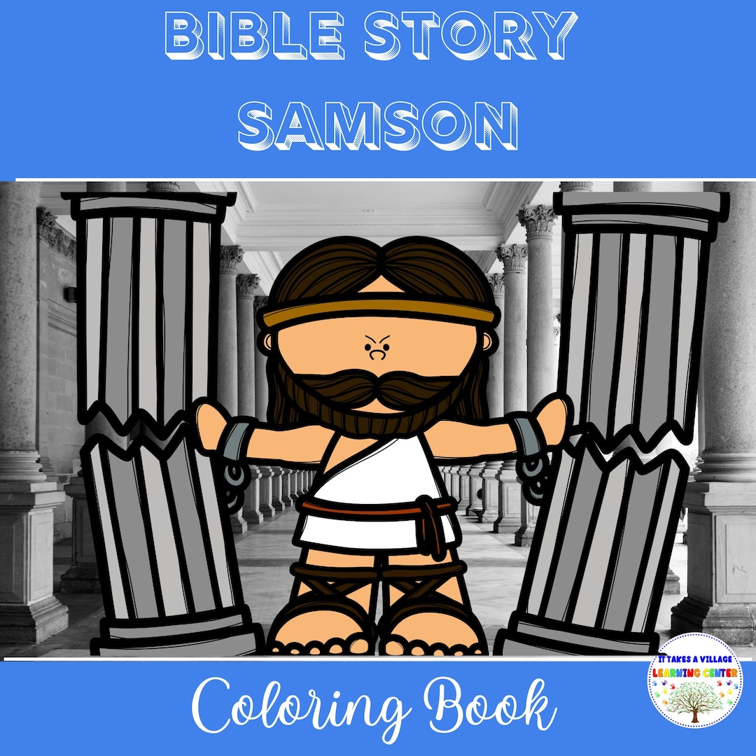 Samson and Delilah Coloring Book for Kids | Bible Study and Sunday ...