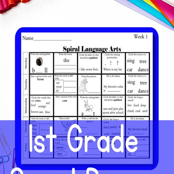 1st Grade Worksheets - Etsy