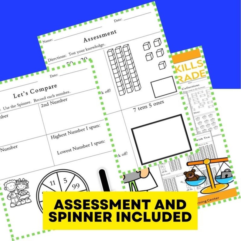 1st Grade Math Worksheets: Estimates & Comparing Numbers (IM Grade ...