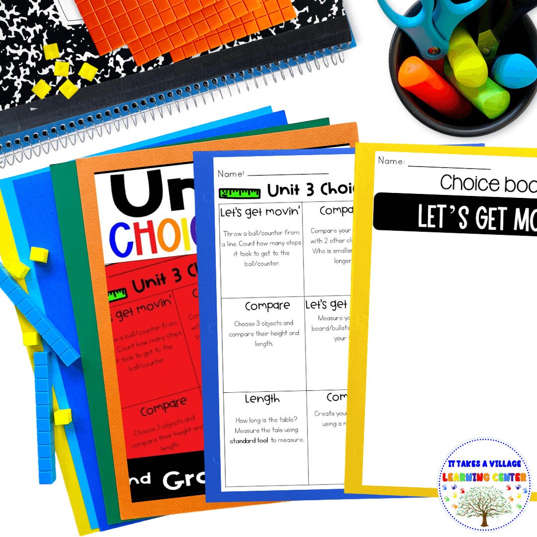 2nd Grade Math Activities, Choice Board, Measuring Practice, Early ...