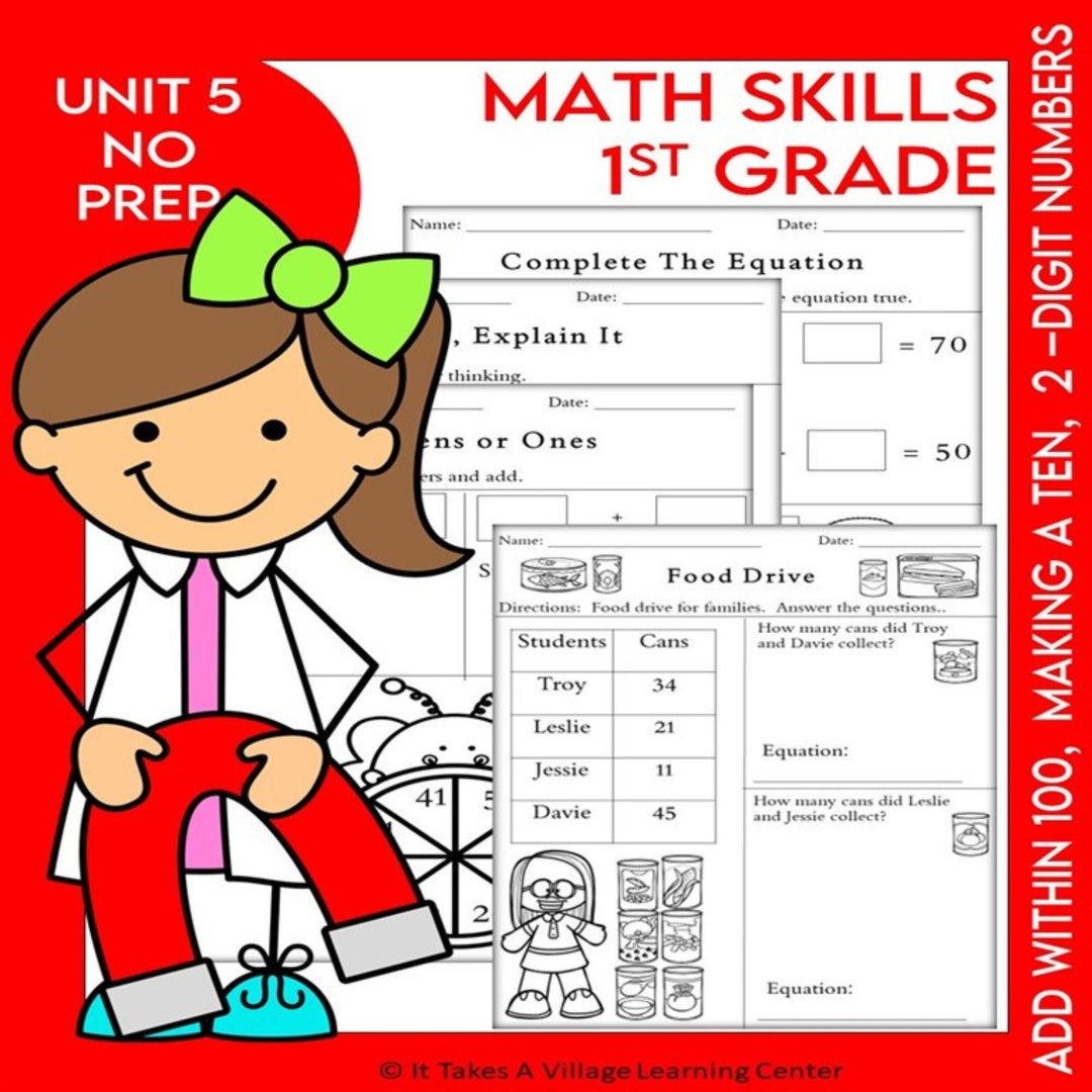 IM Grade 1 Math™ Unit 5 2 Digit Numbers Answer Key Included Extra ...