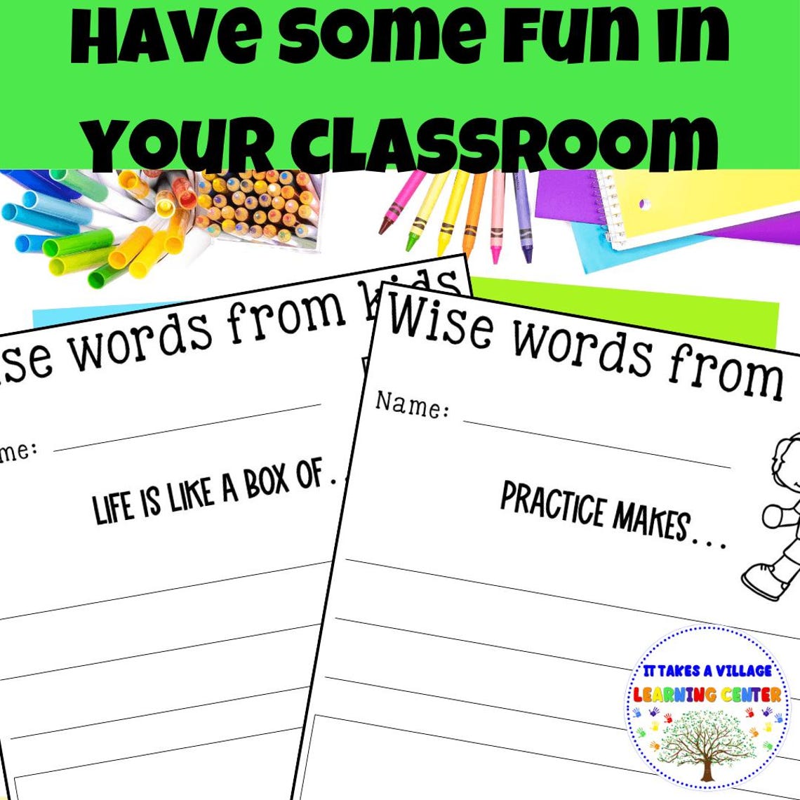 Creative Writing Prompts: Wise Words From Kids - 58 Printable Templates ...