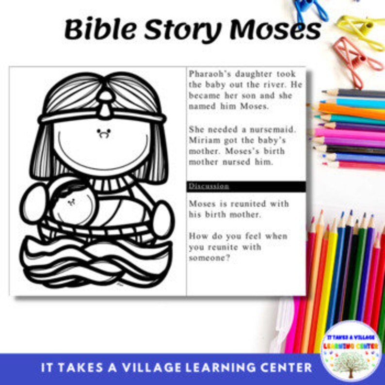 Moses Story Coloring Book: Biblical Illustrations (digital Download) - Etsy