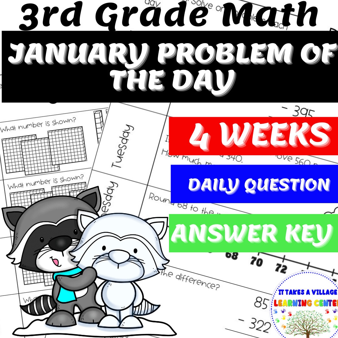 Daily Math Problems Worksheets Mathematics Third Grade Daily Worksheet ...