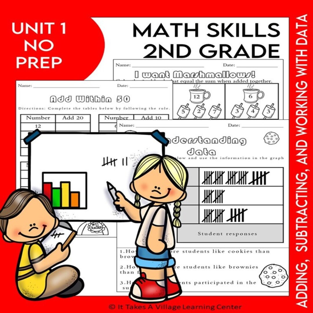 IM Grade 2 Math™ Addition and Subtraction up to 50 Worksheets for Kids ...