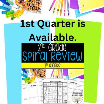 2nd Grade ELA Spiral Review Language Arts Worksheets Daily ELA Warm Ups ...