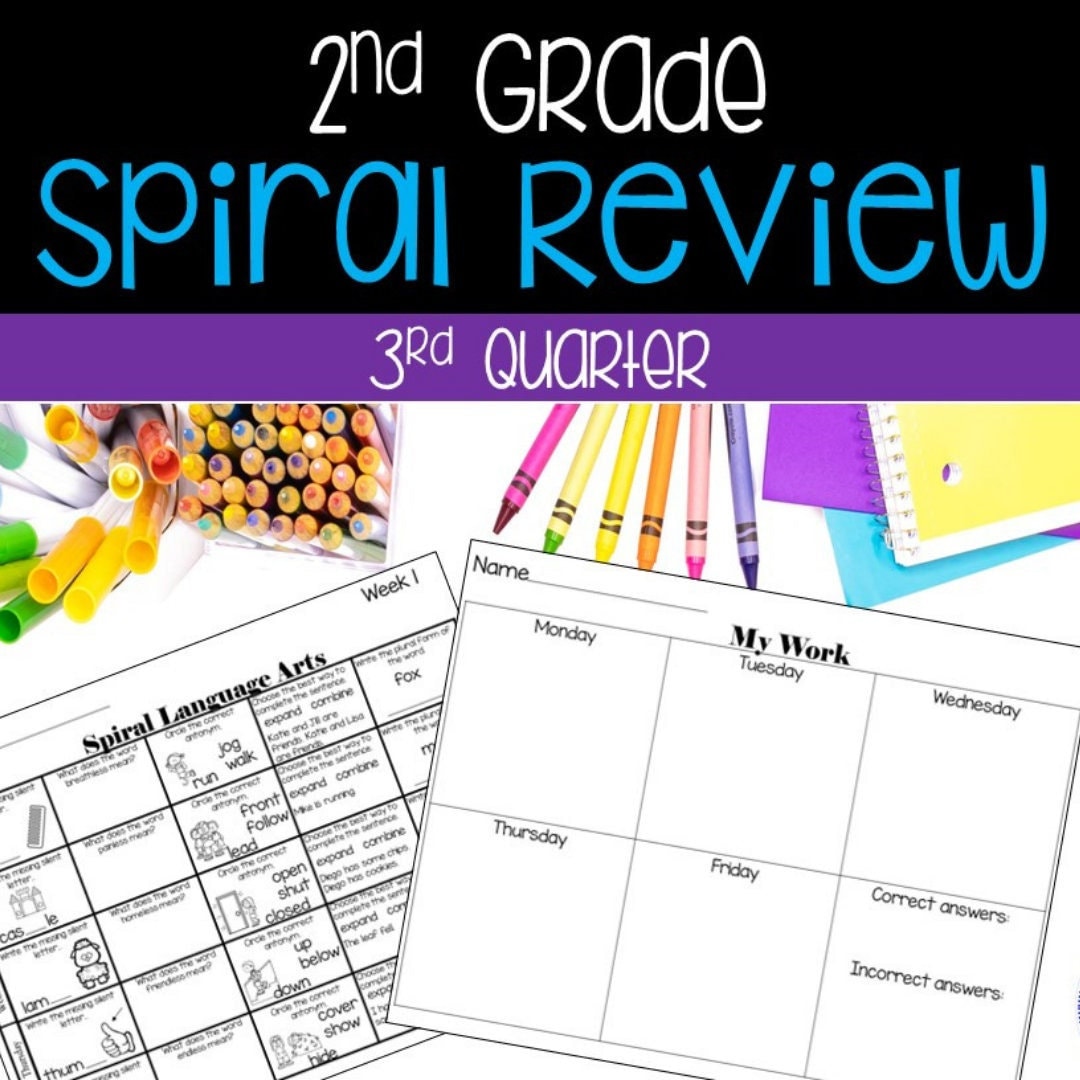 Second Grade Language Arts ELA Worksheet Bell Ringers Morning Work ELA ...